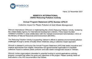 USAID Reducing Pollution Activity Annual Program Statement: Collective ...